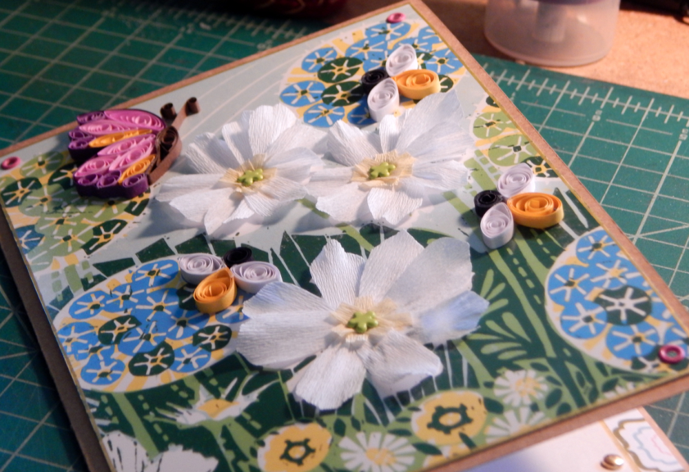 Quilled Bees and Paper Flower Card – Myrtle Studios